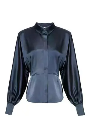IRO PARIS Button Balloon-sleeve Shirt - Blue