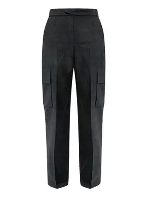 IRO PARIS Plaid Cargo Trousers - Grey