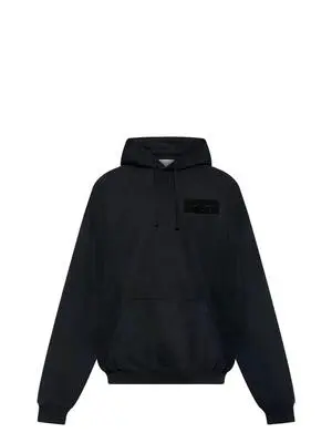Vetements Long-sleeve Logo-patch Hoodie - Black