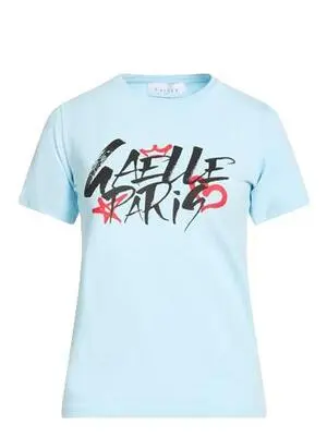 GAËLLE PARIS Logo-print Jersey T-shirt - Blue