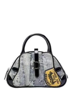 Dior 2011 Speedway Double Saddle Bowler Bag - Blue