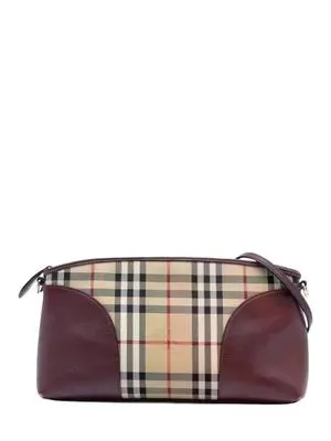 Burberry Haymarket Check Chichester Crossbody Bag - Red