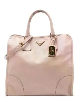 Prada Saffiano Lux Shopping Tote Satchel - Pink