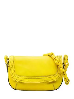Loewe 2007 Leather Logo Shoulder Bag - Yellow