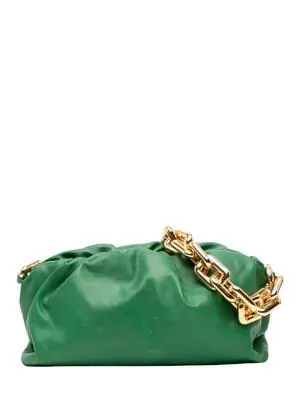 Bottega Veneta Lambskin Chain Pouch - Green
