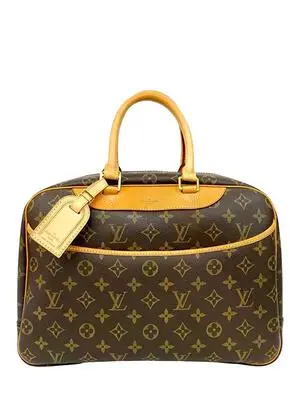 LOUIS VUITTON 2002 Monogram Deauville Handbag - Brown