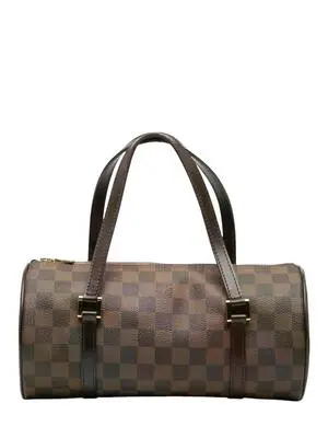 LOUIS VUITTON 2003 Damier Ebene Papillon 26 Handbag - Brown