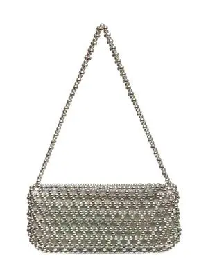 0711 TBILISI May Beaded Shoulder Bag - Silver