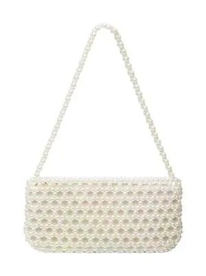 0711 TBILISI May Beaded Shoulder Bag - Neutrals