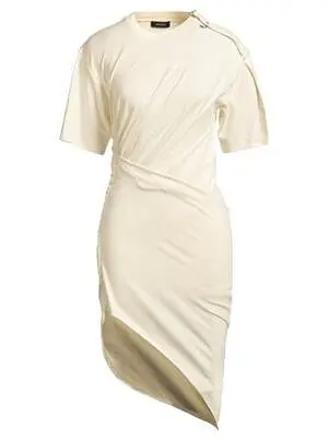 MUGLER Midi Dress In Cotton And Elastane - White