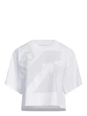 AUTRY Cotton Jersey Crop T-shirt - White
