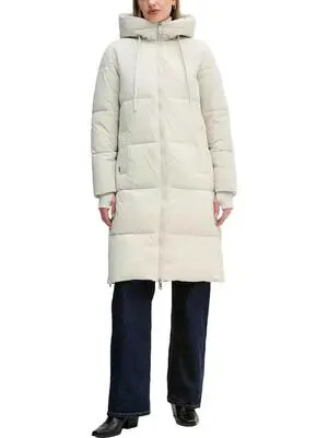 MOS MOSH Quilted Hooded Coat - Grey