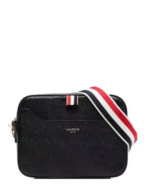 Thom Browne Small Rwb Stripe Camera Bag - Black