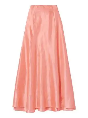 Staud Vincenzo Silk-dupioni Maxi Skirt - Peach