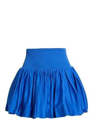 Alice + Olivia Arden Cotton-blend Poplin Mini Skirt - Bright Blue