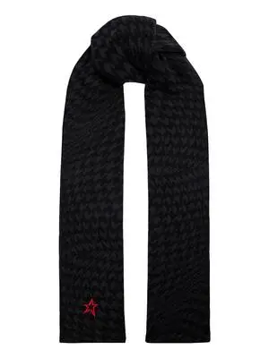 Perfect Moment Jacquard-knit Merino Wool Scarf - Black