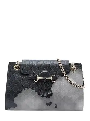 Gucci Large Sissima Emily Shoulder Bag - Black