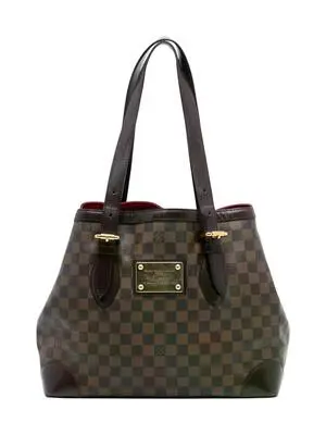 LOUIS VUITTON 2008 Damier Ebene Hampstead Mm Tote Bag - Brown