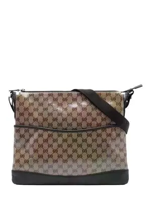 Gucci Gg Crystal Crossbody Bag - Brown