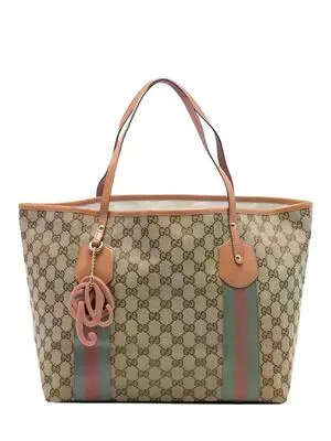 Gucci Gg Canvas Web Jolie Tote Bag - Brown