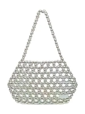 0711 TBILISI Mini Ella Beaded Clutch - Silver
