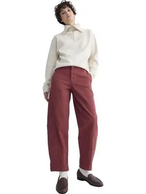 Everlane Twisted Seam Barrel Pant - Henna Red