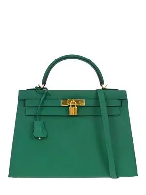 Hermès 2017 32 Kelly Sellier Top-handle Tote Bag - Green