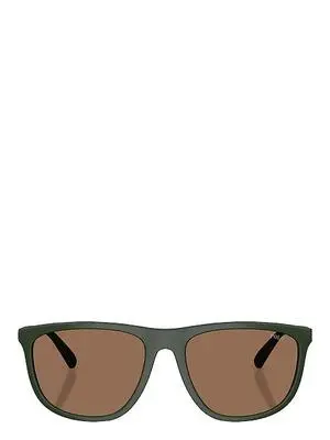 Polo Ralph Lauren Sunglasses - Matte Dark Green & Dark Brown