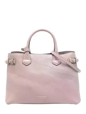 Burberry Leather Banner Satchel - Pink