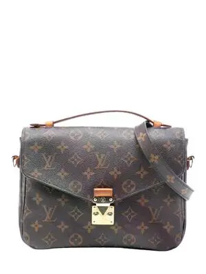 LOUIS VUITTON 2015 Monogram Pochette Metis Satchel - Brown