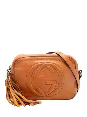Gucci Leather Soho Disco Crossbody Bag - Orange