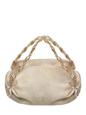 0711 TBILISI Nino Beaded-embellishments Tote - Neutrals