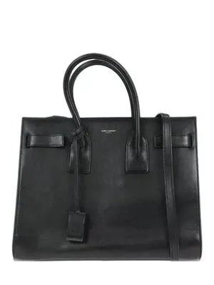 Saint Laurent Padlock Leather Tote Bag - Black