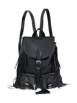 Saint Laurent 2016 Fringe Leather Backpack - Black