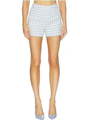 MAUDE CLUB Bianca Shorts - Lightt Blue Gingham