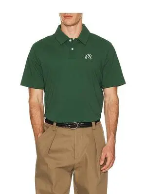 MALBON Fairway Baldwin Polo In Green - Forest