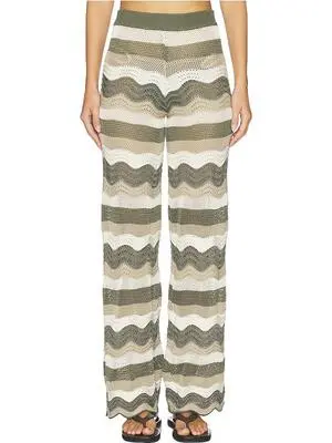 Azulu Martina Pant - Olive Stripe