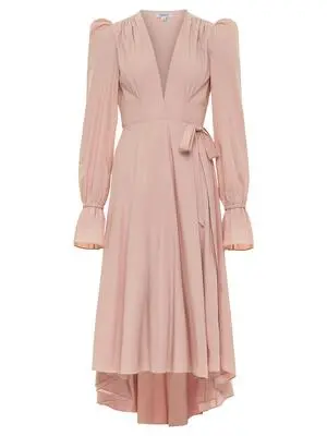 Azeeza Willow Poplin Midi Dress - Dusty Pink