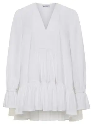 Azeeza Thistle Poplin Mini Dress - White