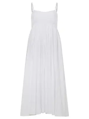 Azeeza Rachel Poplin Midi Dress - White