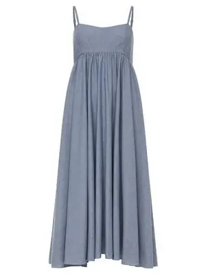 Azeeza Rachel Chambray Midi Dress - Medium Denim