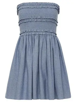 AZEEZA Anya Chambray Mini Dress
