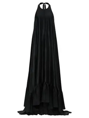 Azeeza Sadie Raw Silk Gown - Black