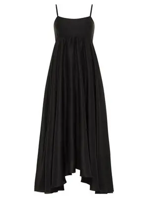 Azeeza Rachel Raw Silk Midi - Black