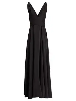 Azeeza Cirrus Charmeuse Gown - Black