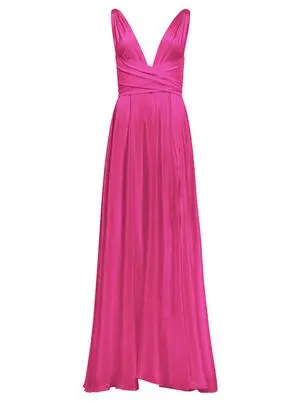 Azeeza Cirrus Charmeuse Gown - Magenta