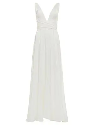 Azeeza Cirrus Charmeuse Gown - White