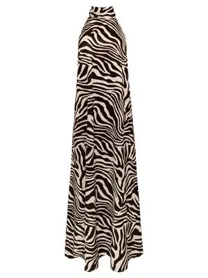 Azeeza Meera Printed Midi Dress - Zebra