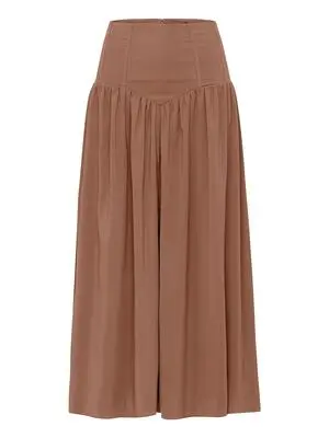 Azeeza Noora Poplin Skirt - Mocha