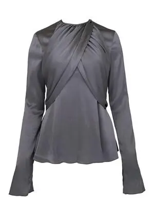 Azeeza Elowen Satin Blouse - Dove
